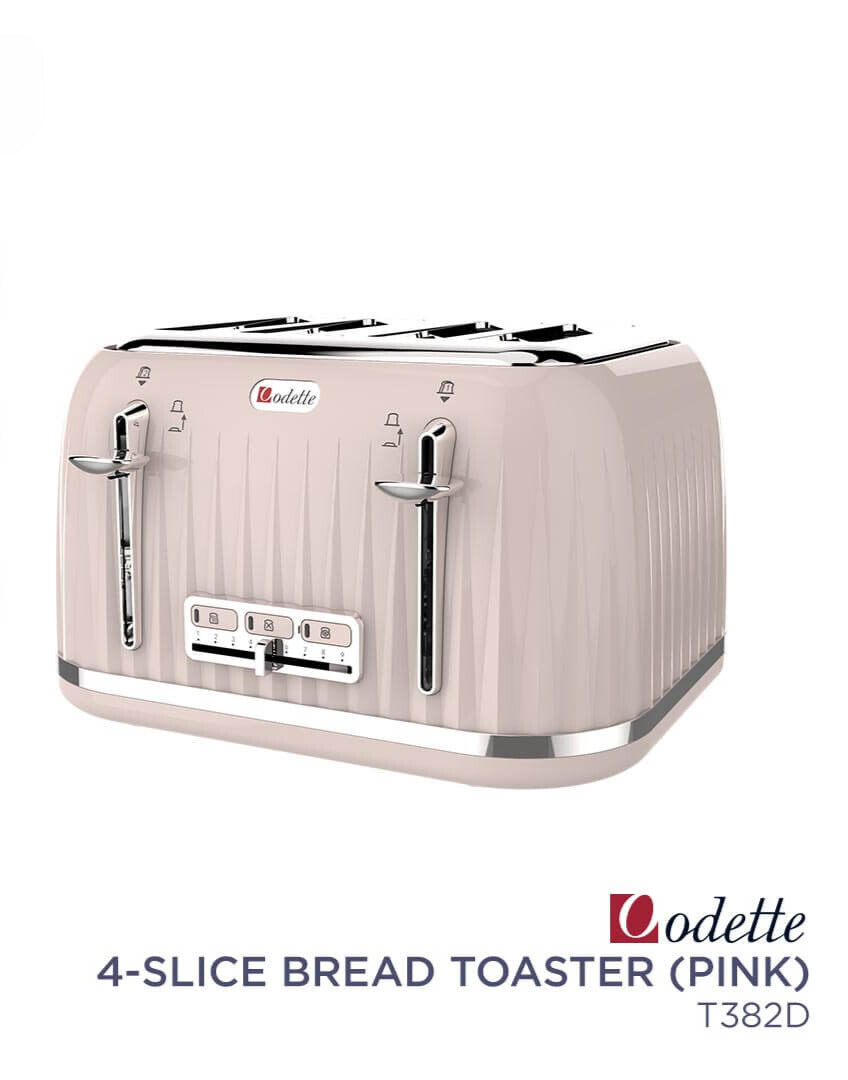 ODETTE 4 SLICE BREAD TOASTER - T382D PINK – Plethora Trading Co.